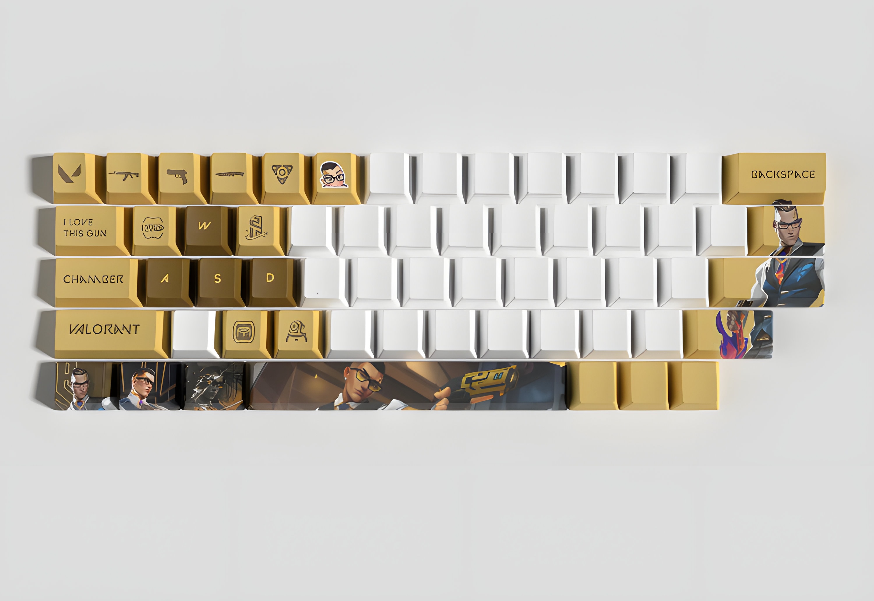 Valorant Chamber Keycaps Valorant Backlit Full Keycap Set OEM Profile ...