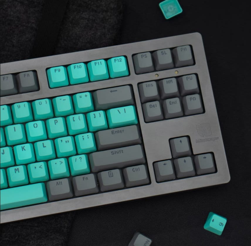 Blue & Gray ISO PBT OEM Backlit Keycaps Set, Key Cap Set for Mechanical ...