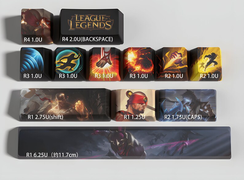 League of Legends Keycaps All Champion, Champion Customization PBT ...