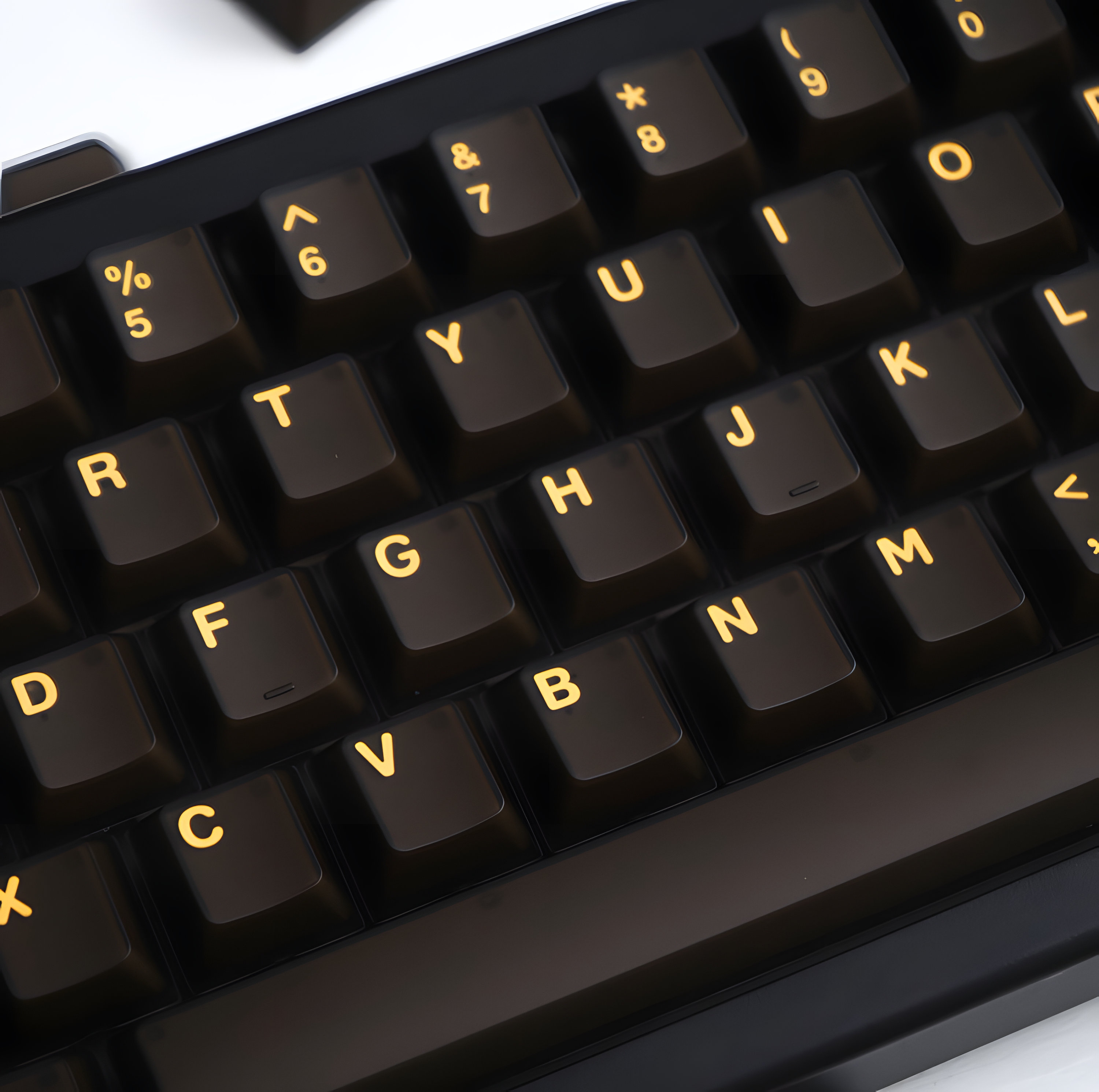 Black Golden Keycaps GMK Minimalistic Keycaps Set Transparent Keycaps ...