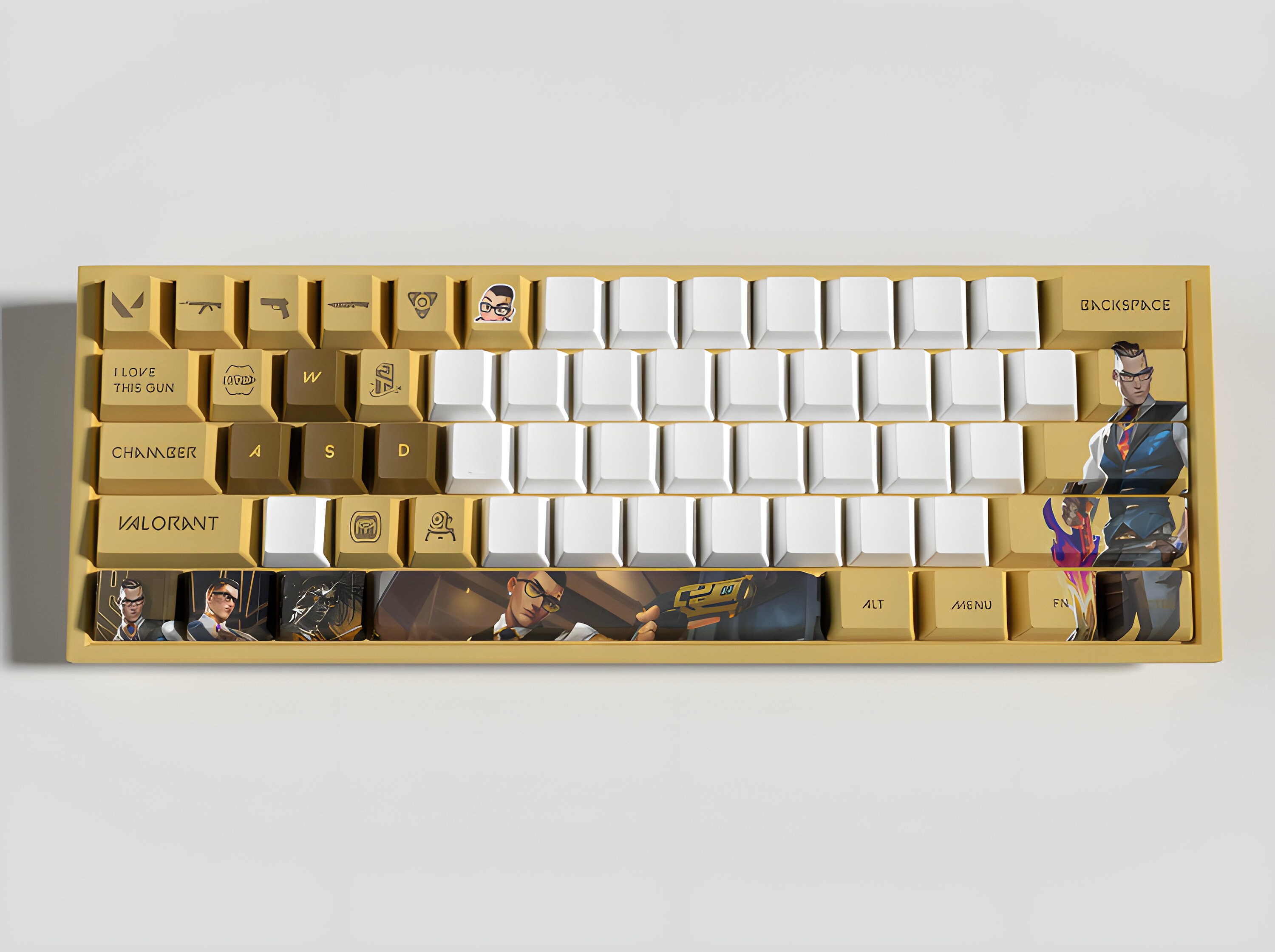 Valorant Chamber Keycaps Valorant Backlit Full Keycap Set OEM Profile ...