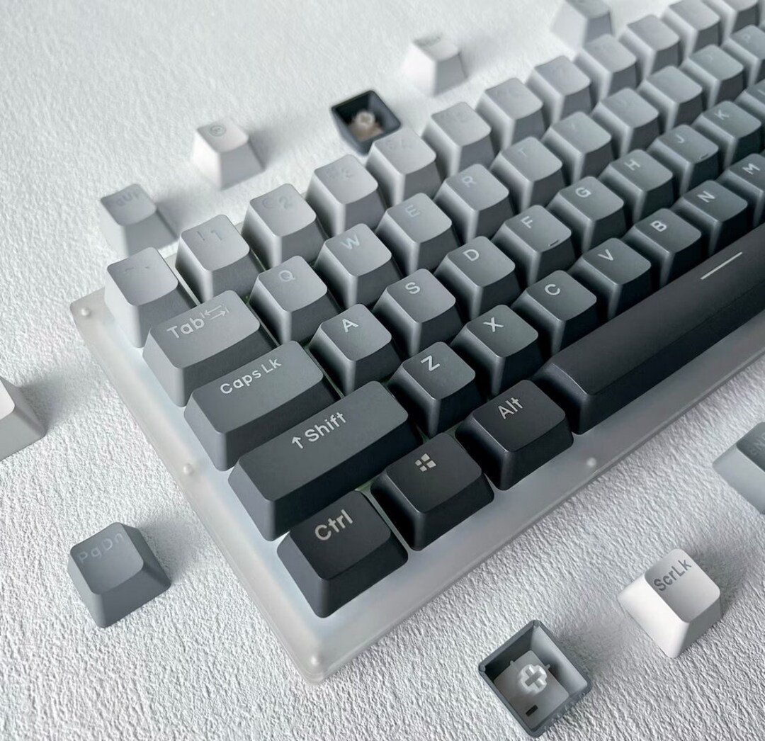 Gradient Shadow Keycap Set, OEM Profile, Shine-through, PBT, Cherry MX ...