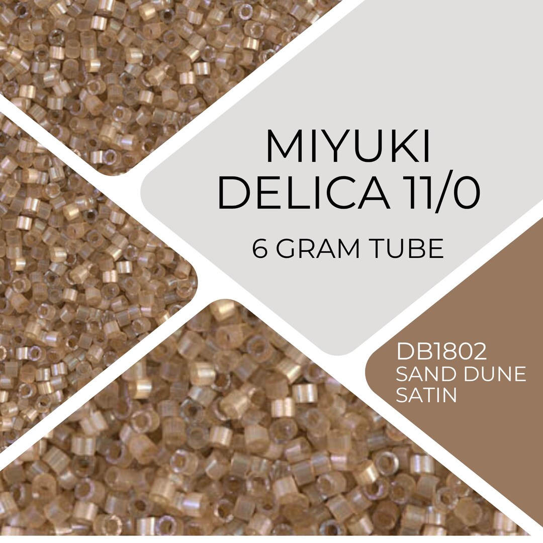 Miyuki Delica 11/0 Beads - DB1802 Sand Dune Satin - 6 Gram Tube - Etsy