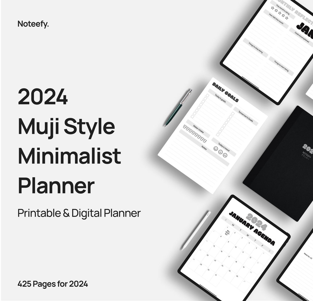 2024 Muji Style Minimalist Planner - Etsy