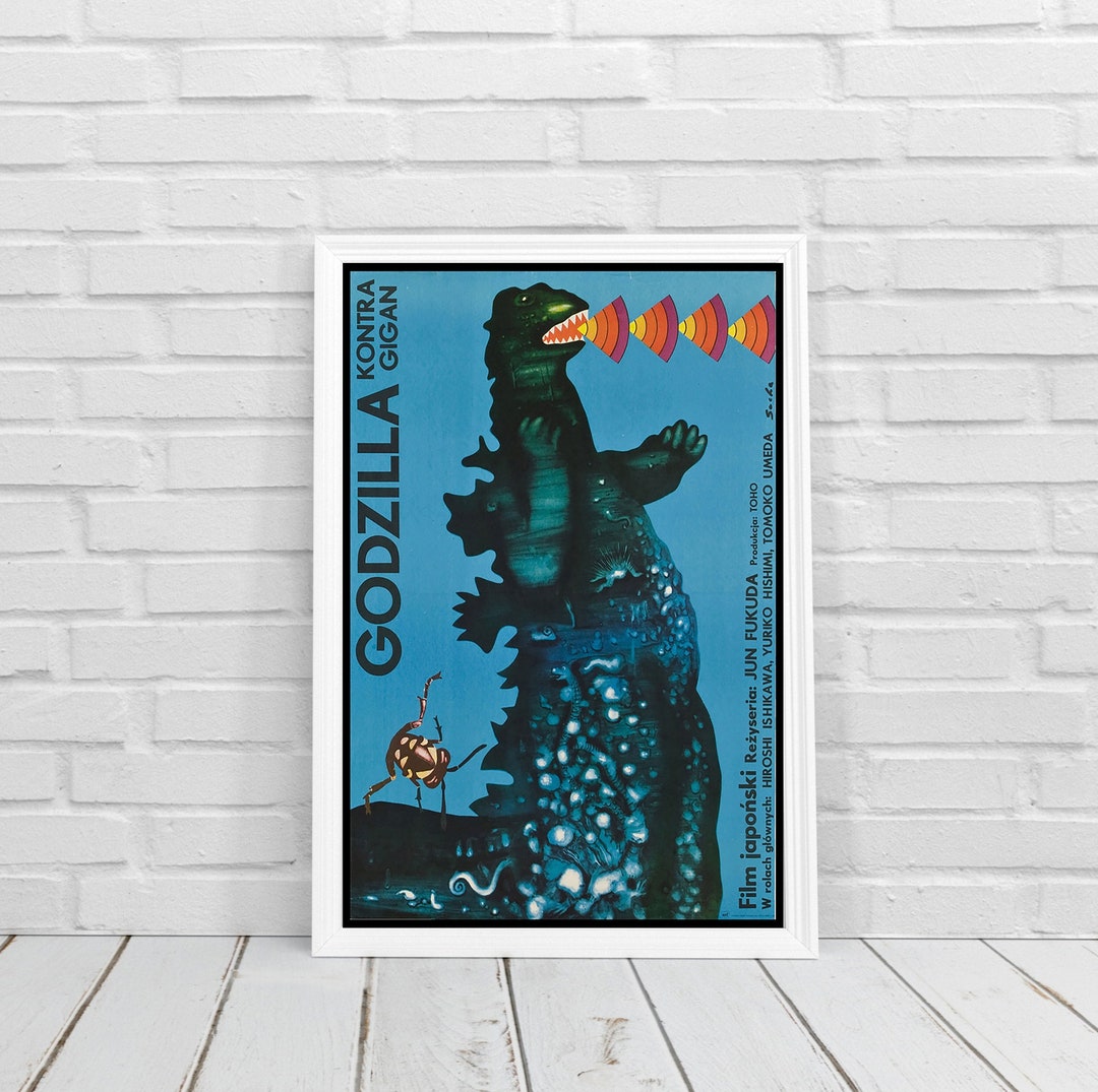 Godzilla Kontra Gigan Polish High Quality Movie Poster, Retro Film Wall ...