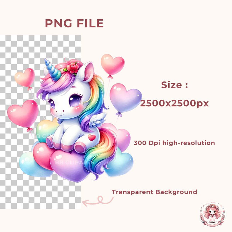 Cute Unicorn Png, Unicorn Watercolor Clipart, Baby Unicorn Clipart ...