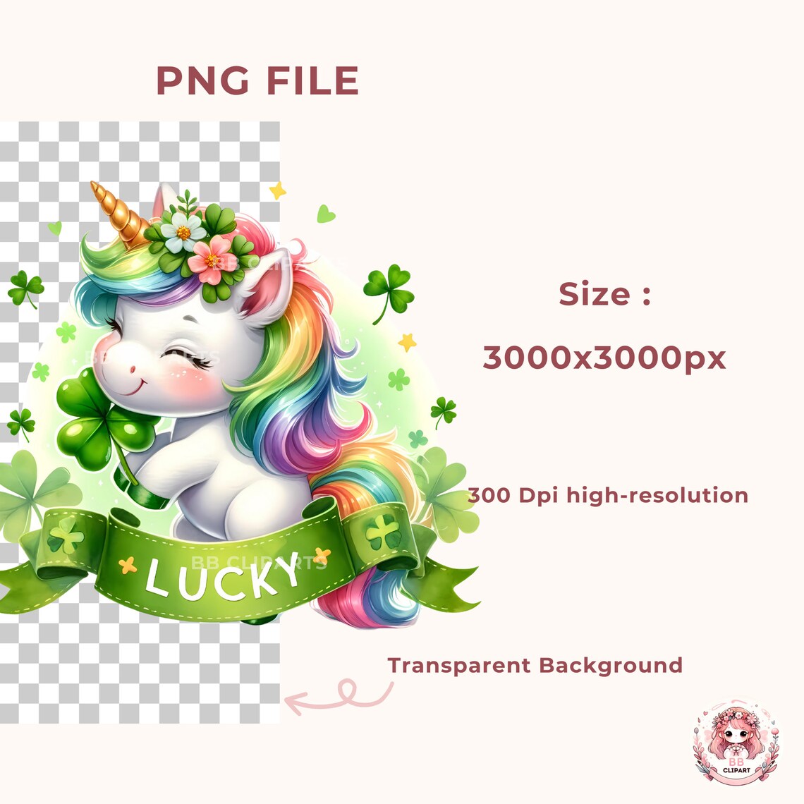 Unicorn Watercolor Clipart, St Patricks Unicorn, Cute Unicorn Png, Baby ...