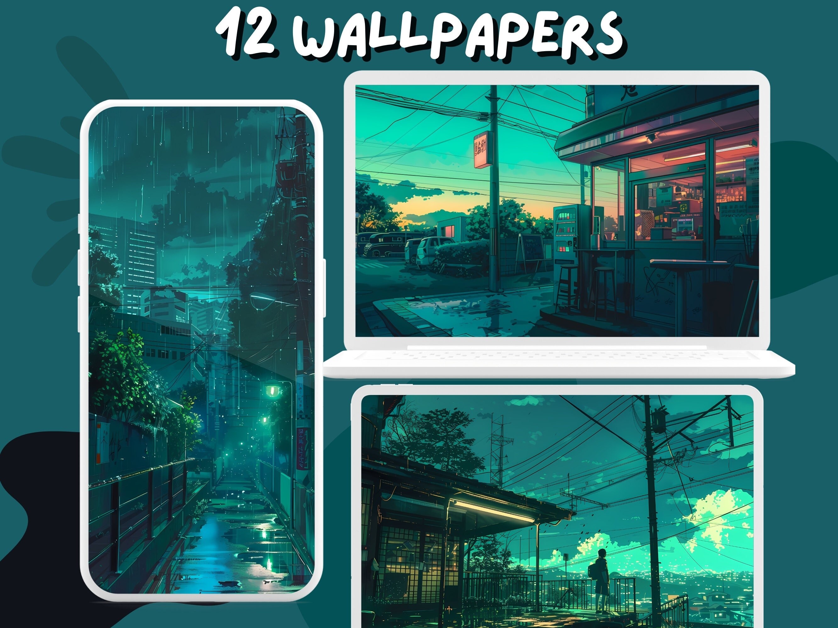 Lofi Green World Retro Wallpapers Whimsical Aesthetic Anime Desktop ...