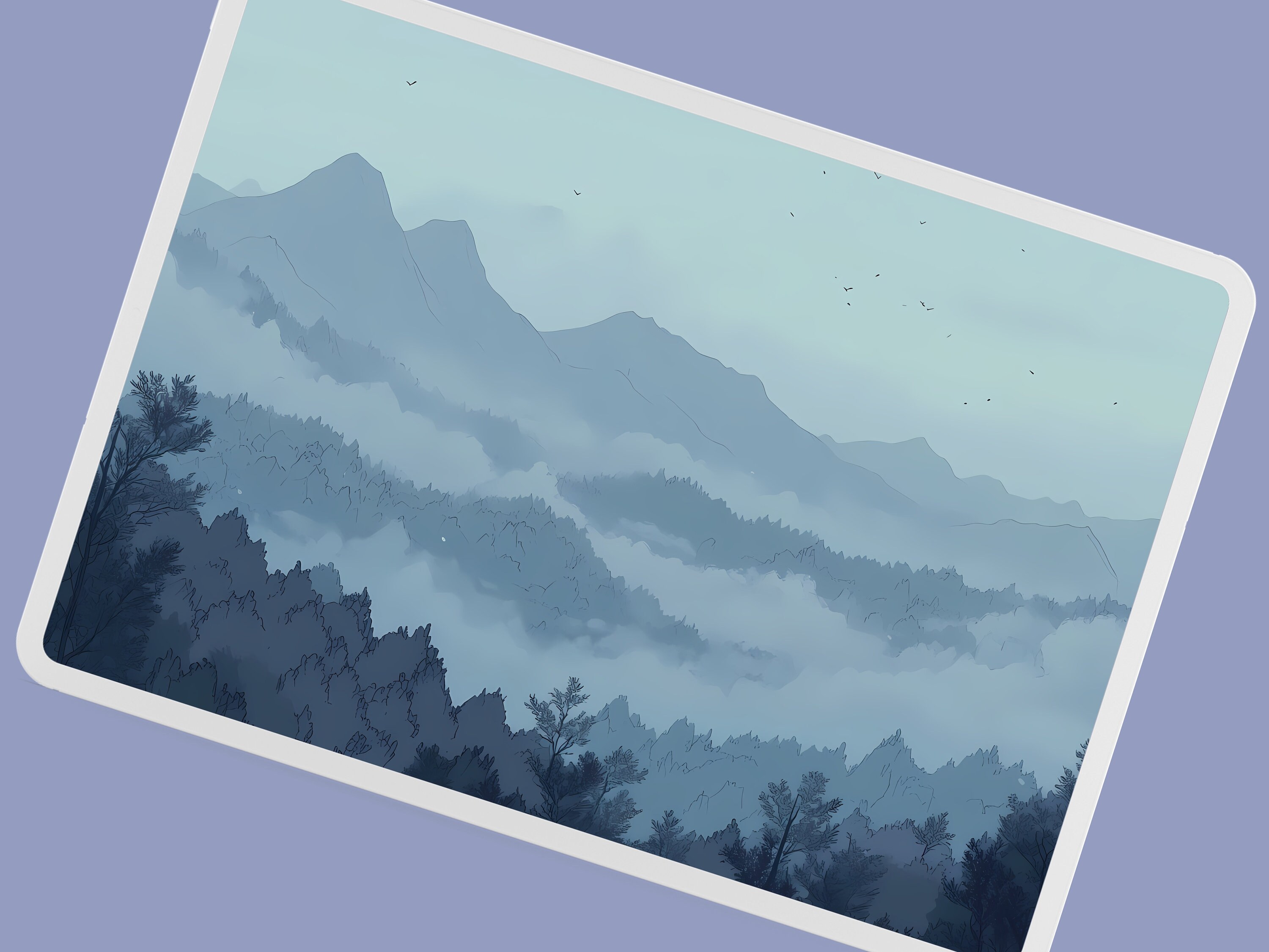 Lofi Moody Wallpapers Pastel Blue Wallpapers Flower Sad Wallpaper ...