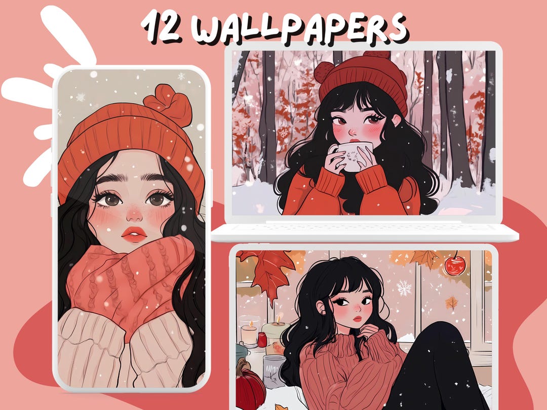 Cozy Winter Girlie Wallpapers Cute Snowy Wallpapers Lofi Christmas ...