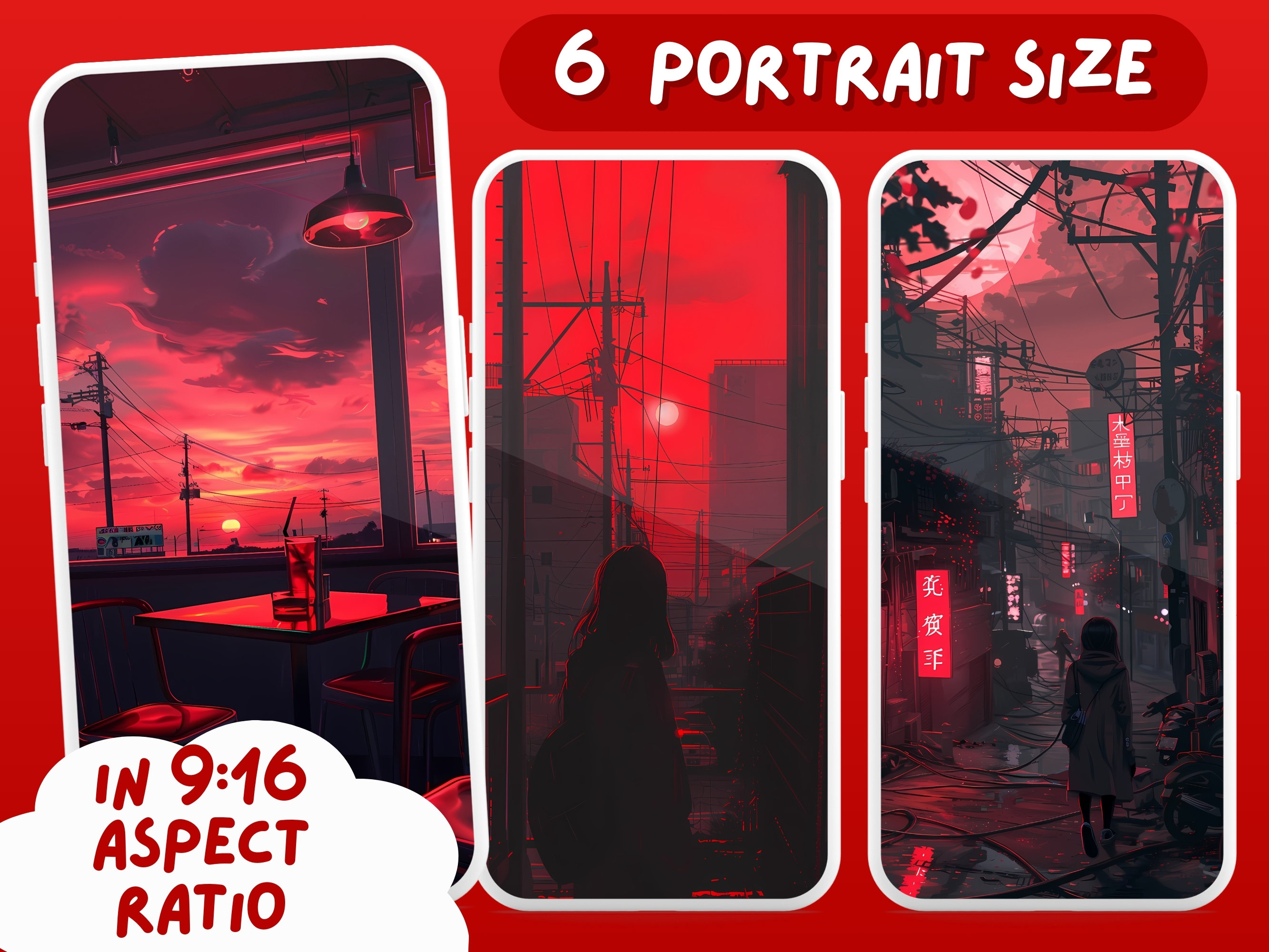 Lofi Red World Retro Wallpapers Digital Art Aesthetic Anime Desktop ...