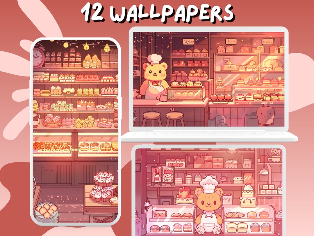 Bakery Teddy Bear Aesthetic Wallpapers Landscape Cute Kawaii Desktop ...