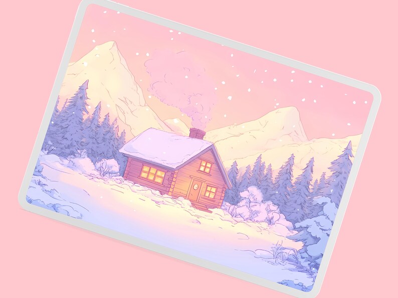 Soft Lofi Winter Wallpapers Cozy Wallpaper Cute Kawaii Anime Desktop ...