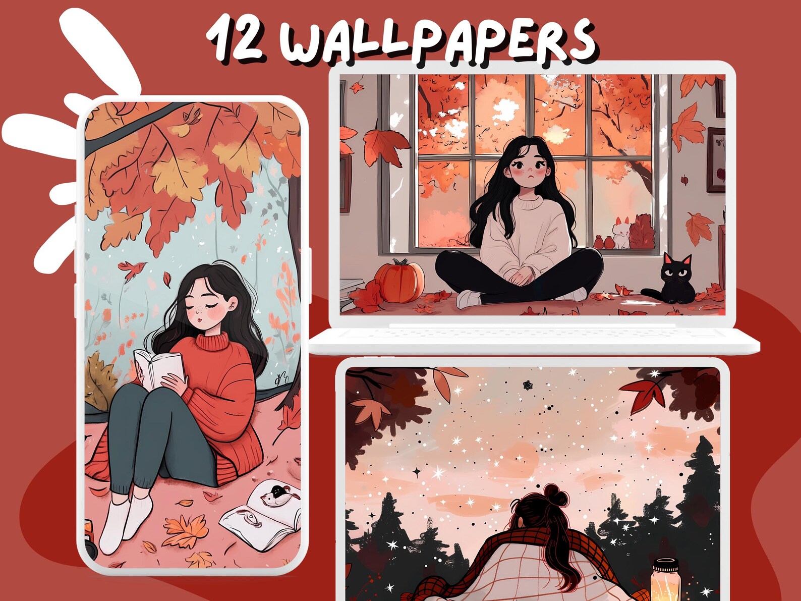 Cozy Autumn Girlie Wallpapers Cute Pumpkin Wallpapers Lofi Halloween ...