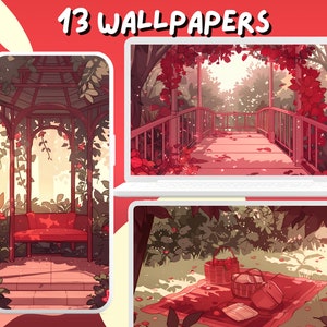 Lofi Red Romanticism Wallpapers Digital Art Aesthetic Anime Desktop ...