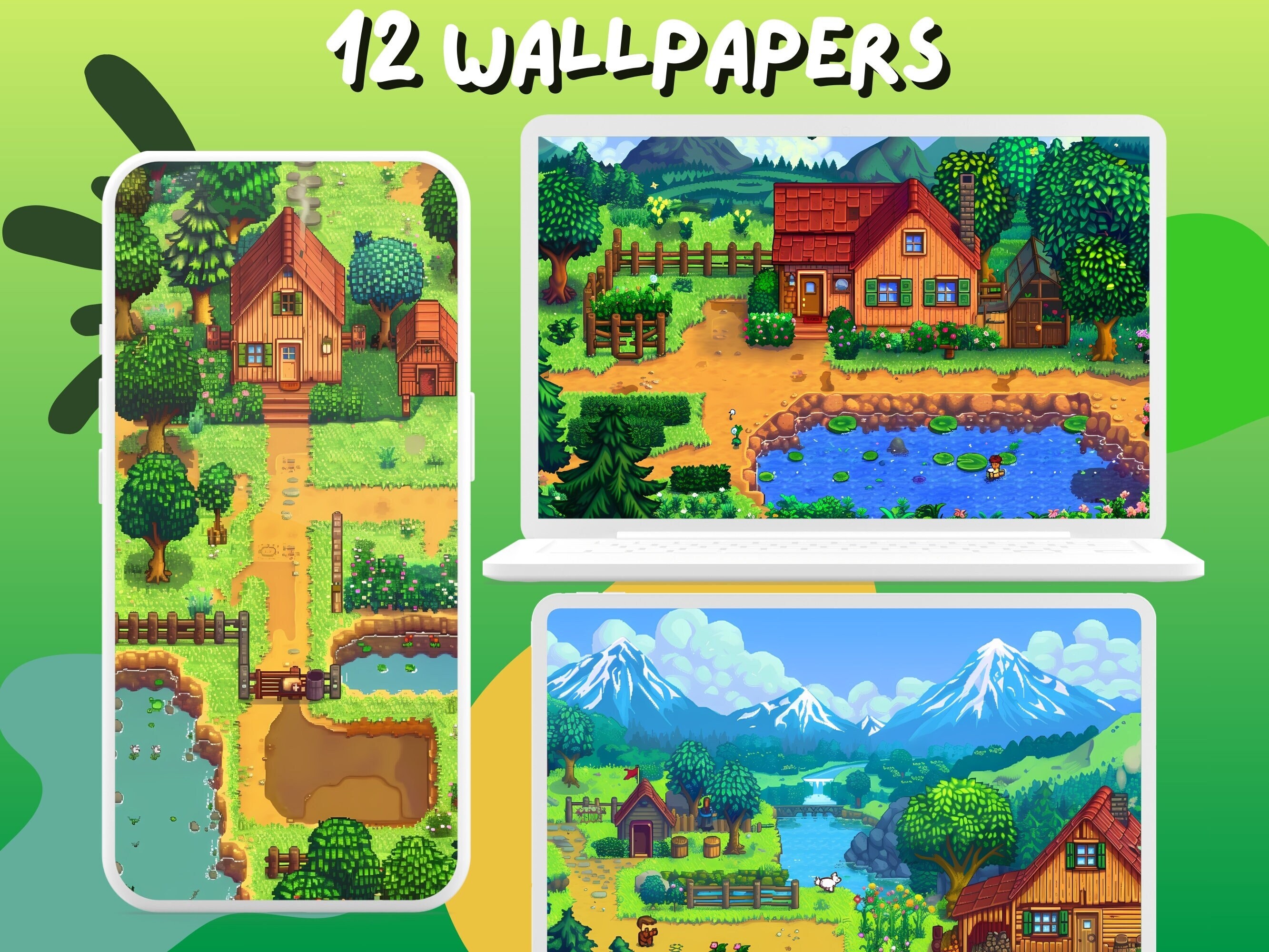 Stardew Valley Inspired Aesthetic Wallpapers Whimsical Pixel Art Farm ...