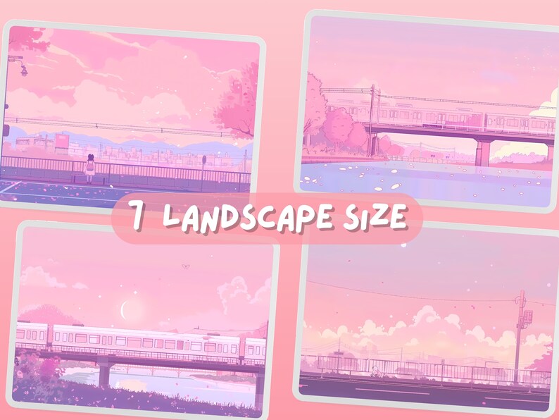 Lo-fi Pastel Train Pink Wallpapers Anime Cute Kawaii Aesthetic Desktop ...