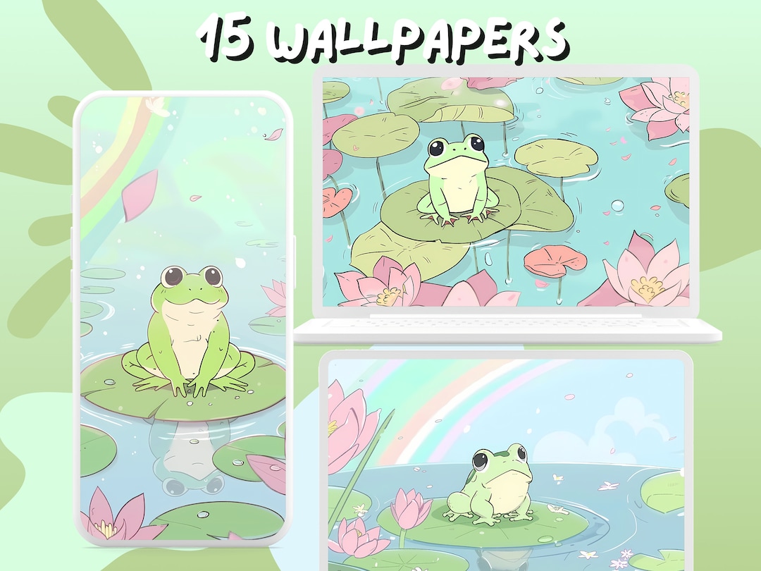 Cute Frog Wallpapers Aesthetic Pastel Whimsical Landscape Anime Desktop ...