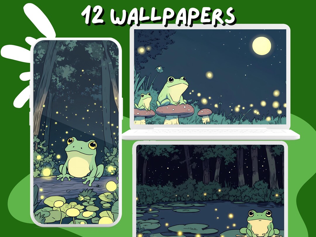 Dark Night Frog Wallpapers Aesthetic Pastel Whimsical Wallpapers ...