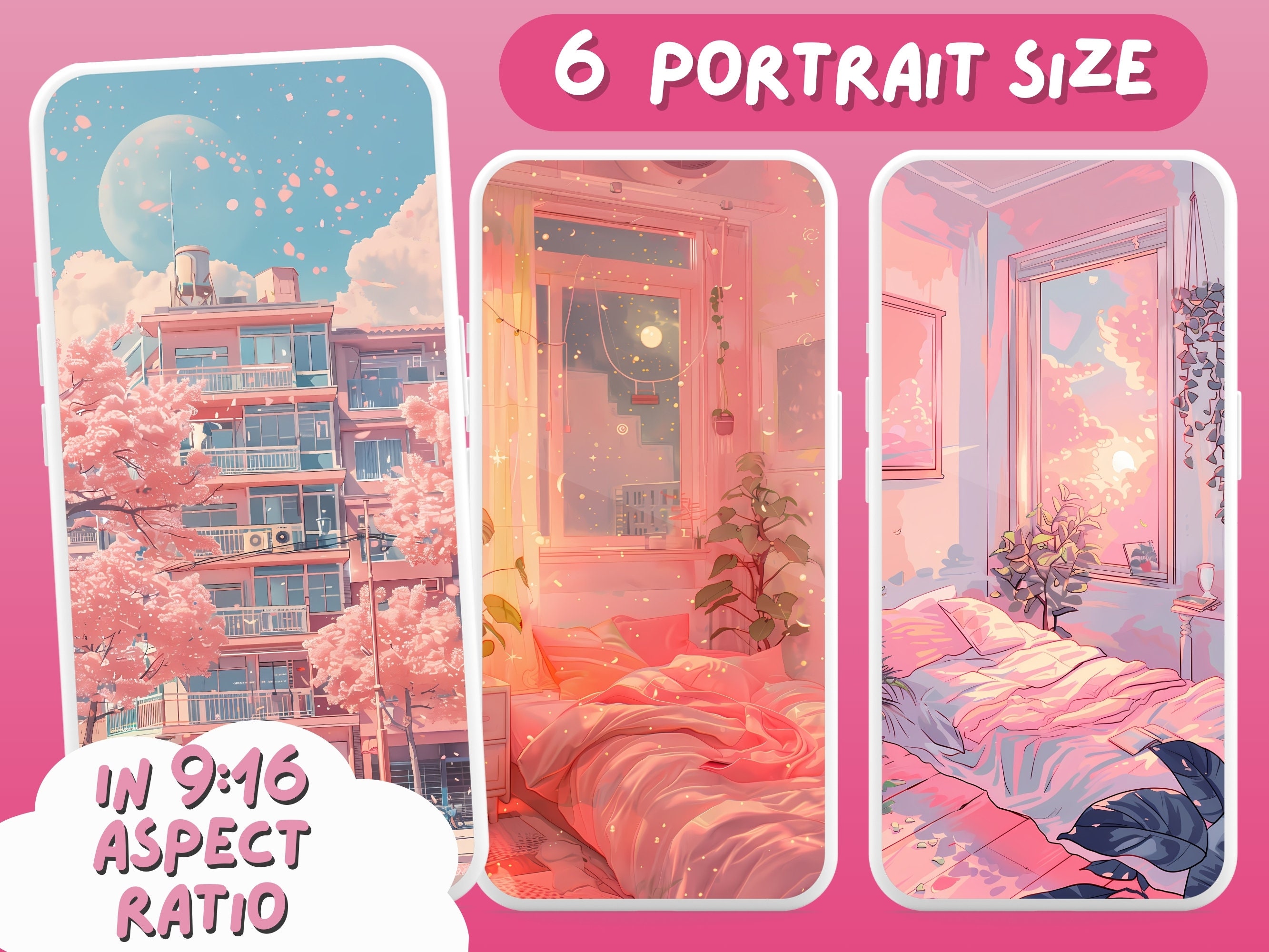 Pastel World Aesthetic Pink Wallpapers Whimsical Landscape Anime ...