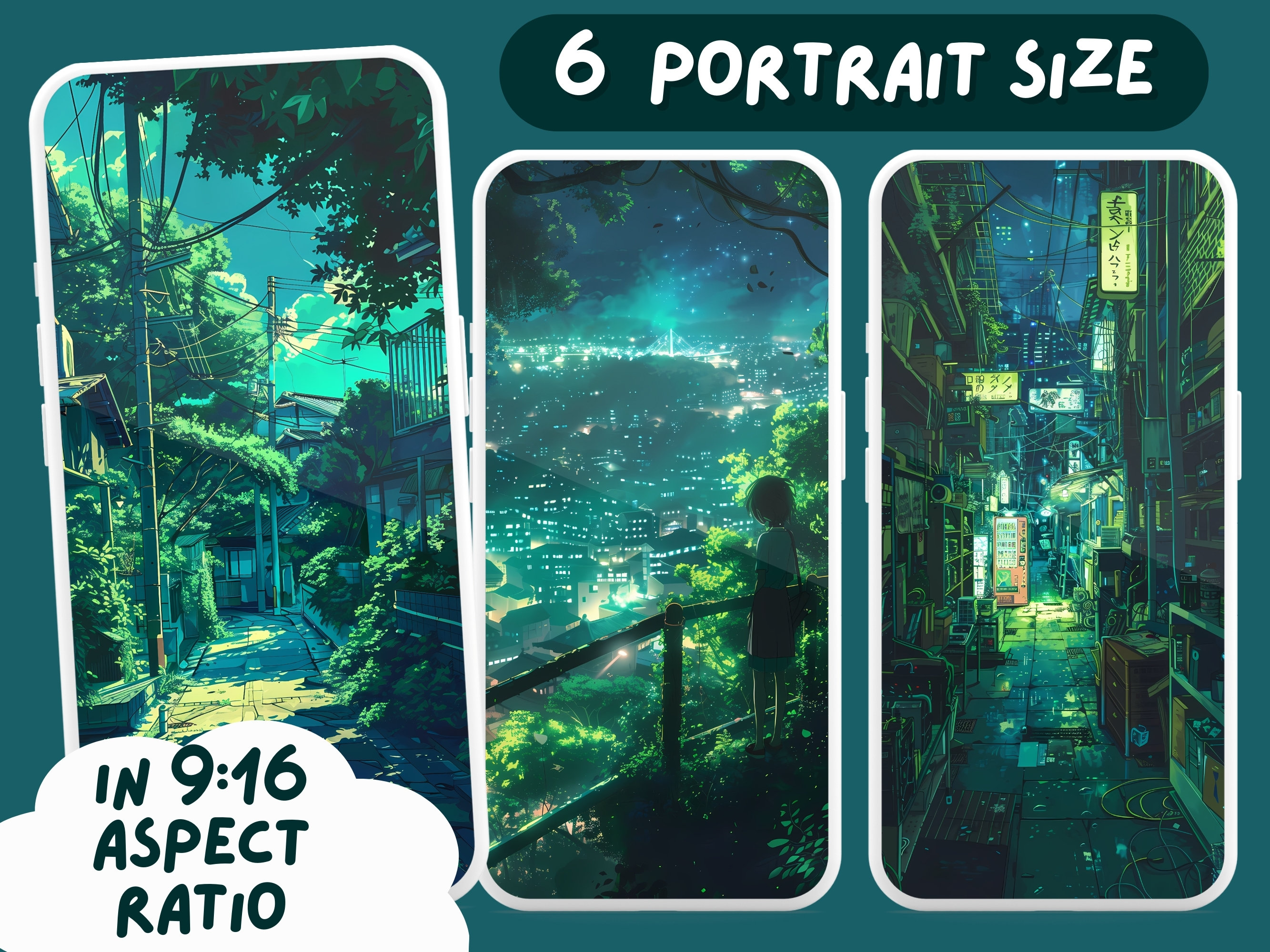 Lofi Green World Retro Wallpapers Digital Art Aesthetic Anime Desktop ...