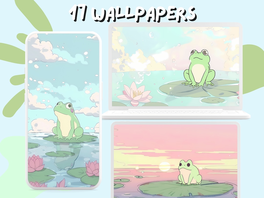 Cute Frog Wallpapers V2 Aesthetic Pastel Whimsical Landscape Anime ...