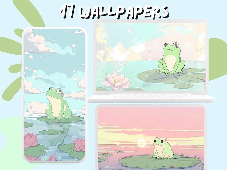 Cute Frog Wallpapers V2 Aesthetic Pastel Whimsical Landscape Anime ...