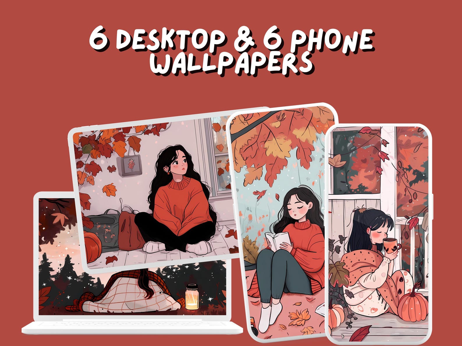 Cozy Autumn Girlie Wallpapers Cute Pumpkin Wallpapers Lofi Halloween ...