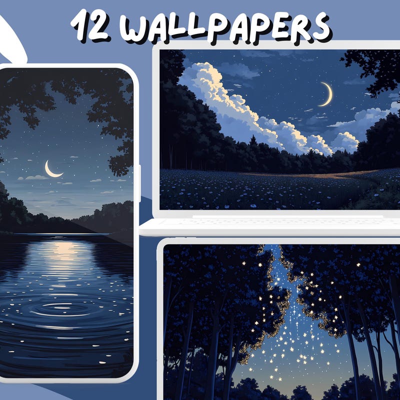 Night Ghibli Wallpaper - Etsy