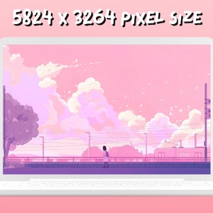 Lo-fi Pastel Train Pink Wallpapers Anime Cute Kawaii Aesthetic Desktop ...
