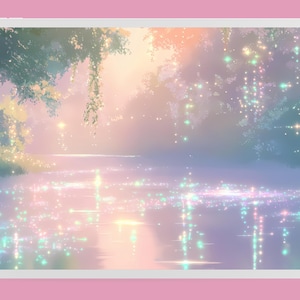 Dreamy Sparkle Landscape Wallpaper Pastel Cute Pink Wallpapers ...