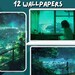 Lofi Green World Retro Wallpapers Digital Art Aesthetic Anime Desktop ...
