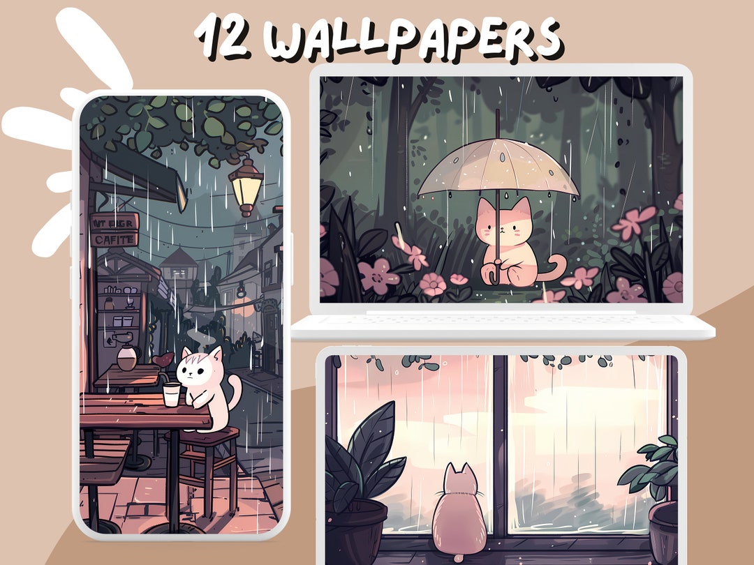 Rainy Cats Wallpaper Moody Wallpapers Aesthetic Wallpaper Dark Academia