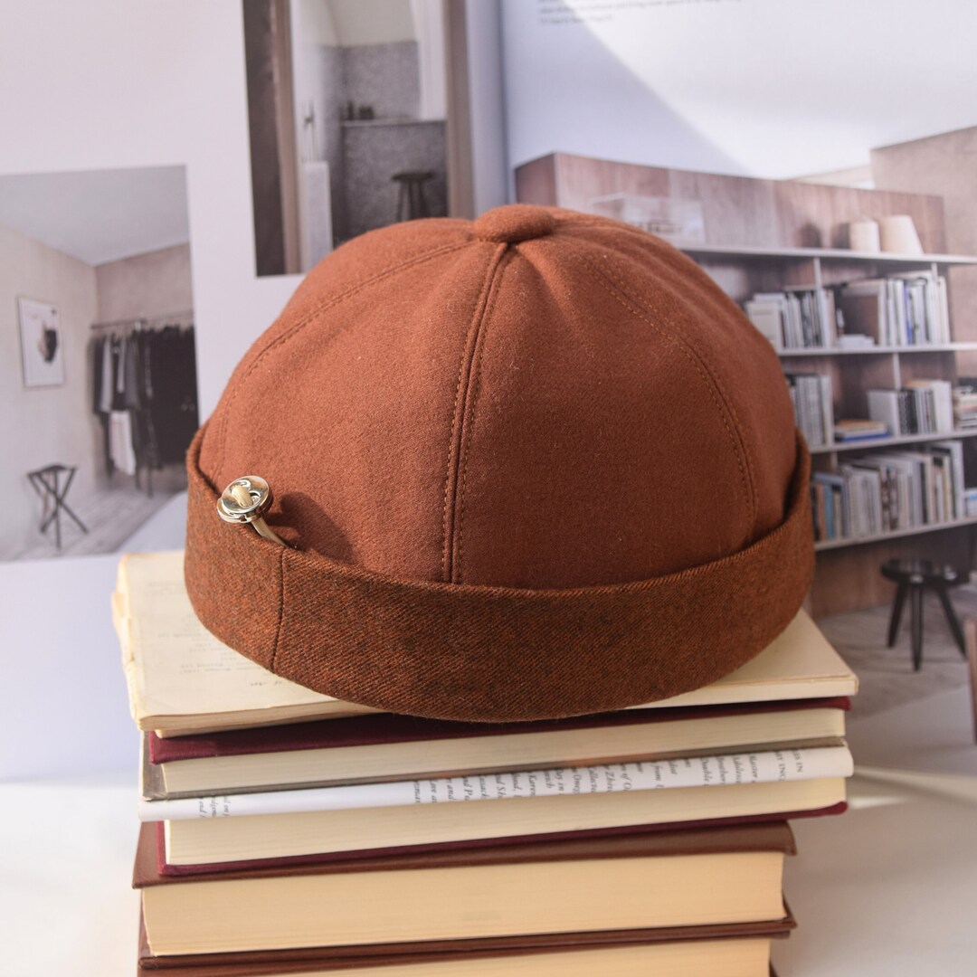 Sustainable Unisex Docker Cap. Brick Coloured Fisherman's Hat in Two ...