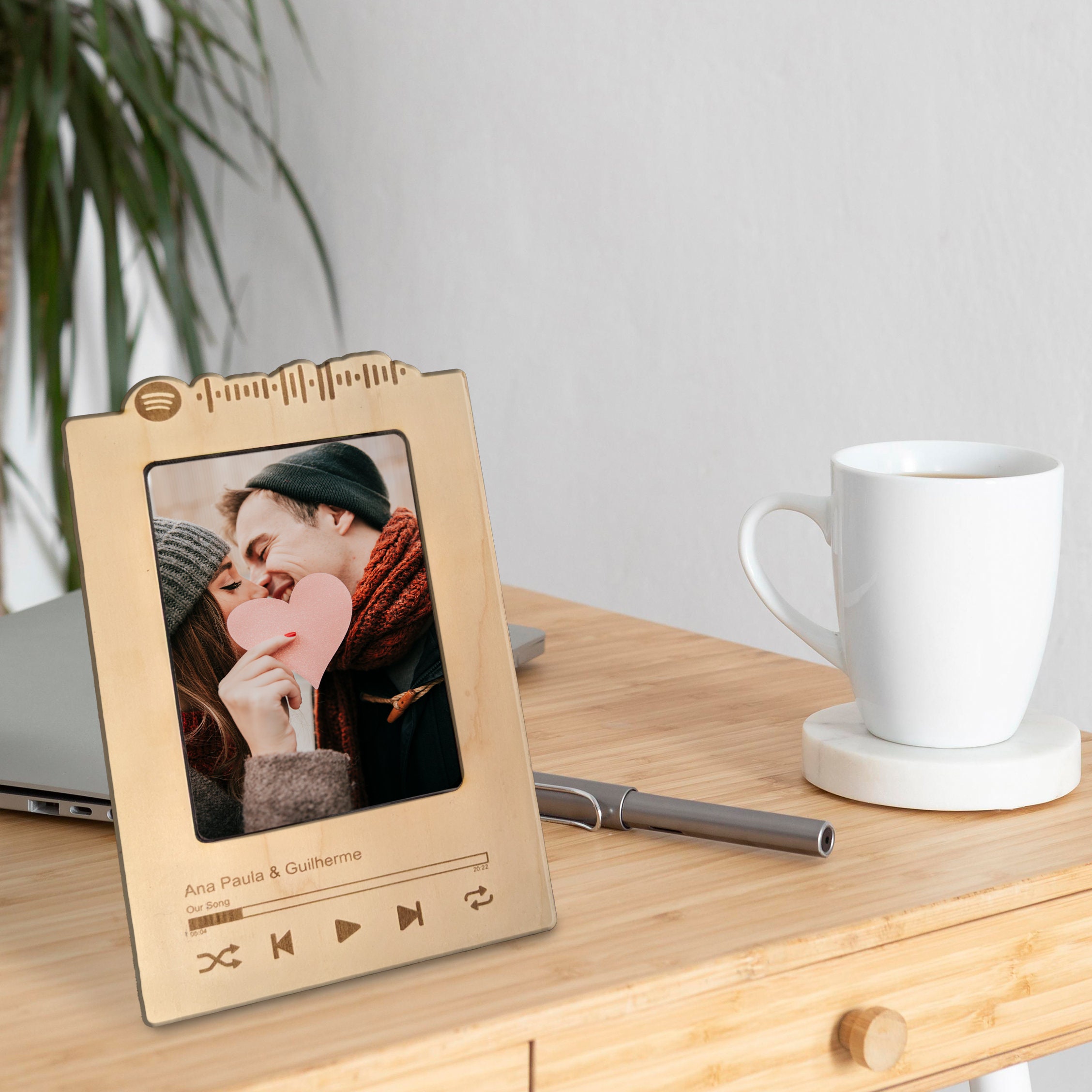 Photo Frame | Personalized Music Photo Frame | Music Code | Valentine’s ...