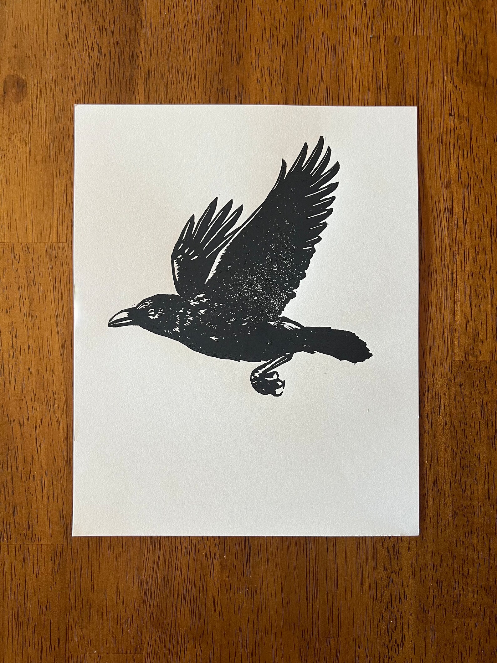 Common Raven, Linocut, Original Art Print, Nature Art, Limited Edition ...