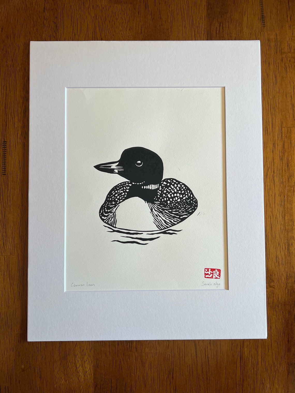 Common Loon, Linocut, Original Art Print, Nature Art, Limited Edition ...
