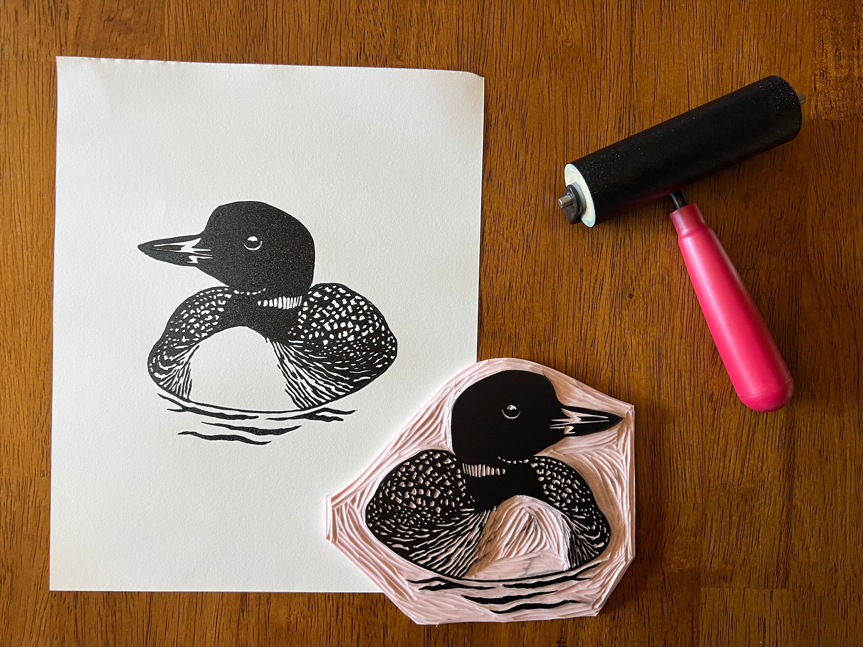 Common Loon, Linocut, Original Art Print, Nature Art, Limited Edition ...