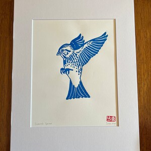 Savannah Sparrow, Linocut, Original Art Print, Nature Art, Limited ...