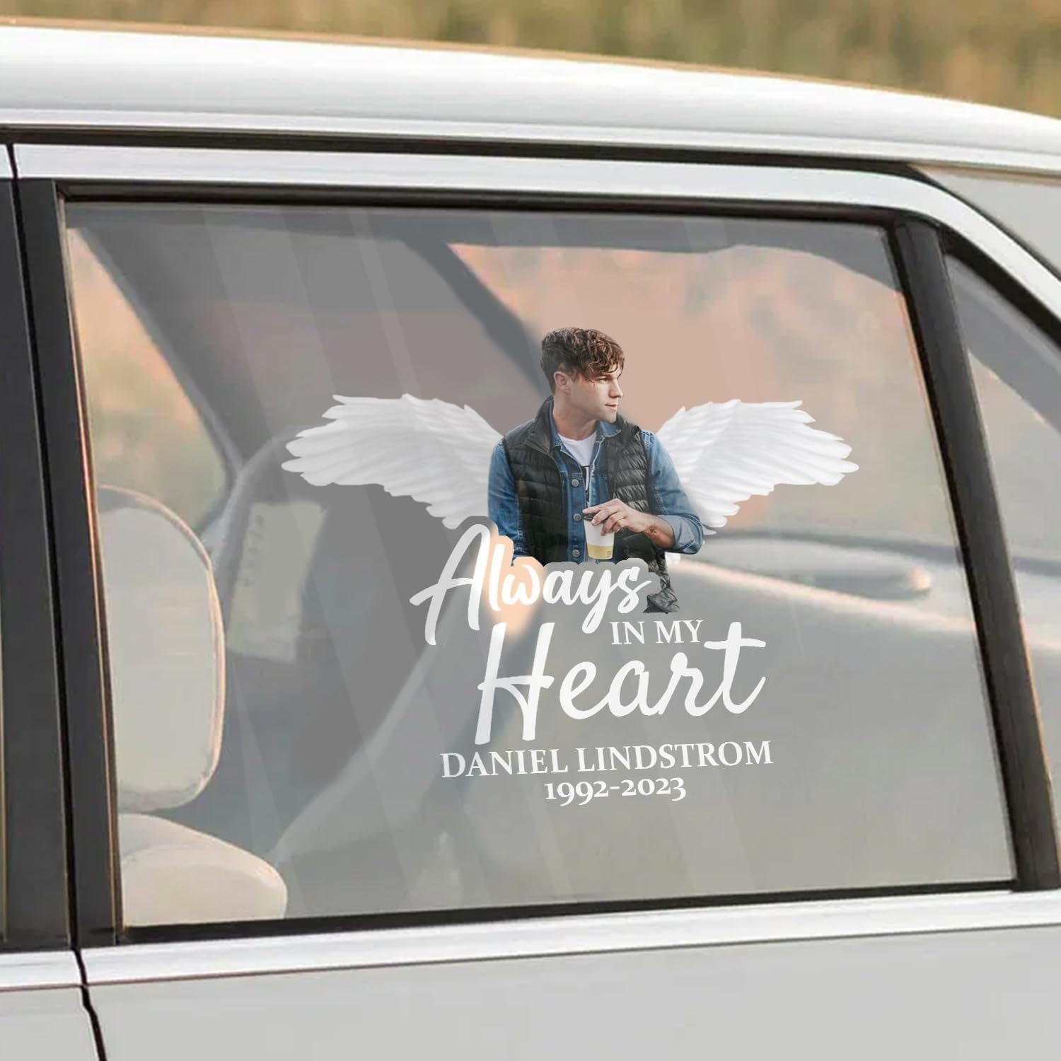 Personalized Name Memorial Car Decal, always in My Heart in Loving ...