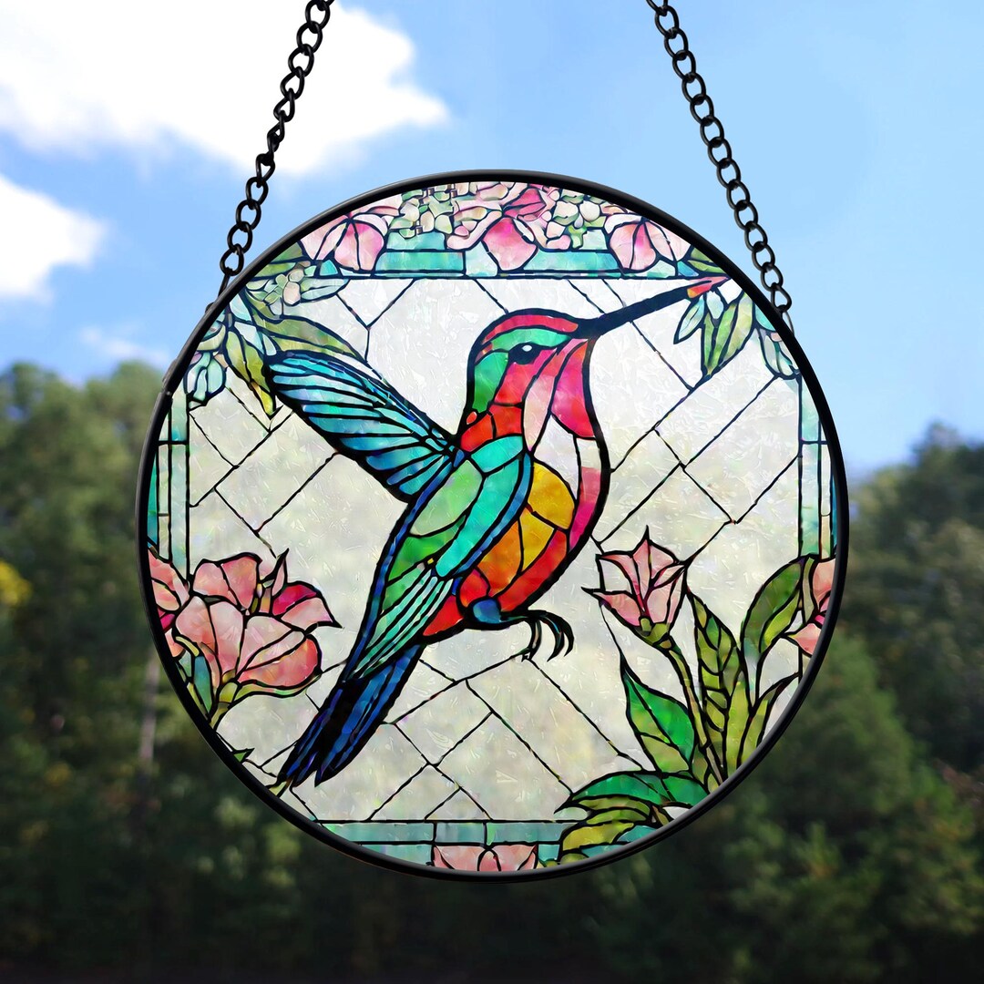 Hummingbird Window Hanging Stained Glass, Hummingbird Suncatchers for ...
