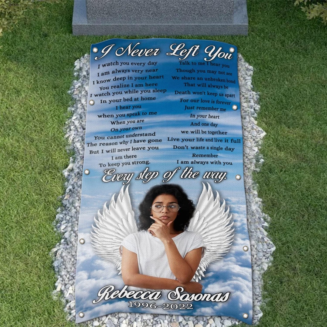 Custom Memorial Grave Blanket, Personalized Photo Grave Cover - Etsy