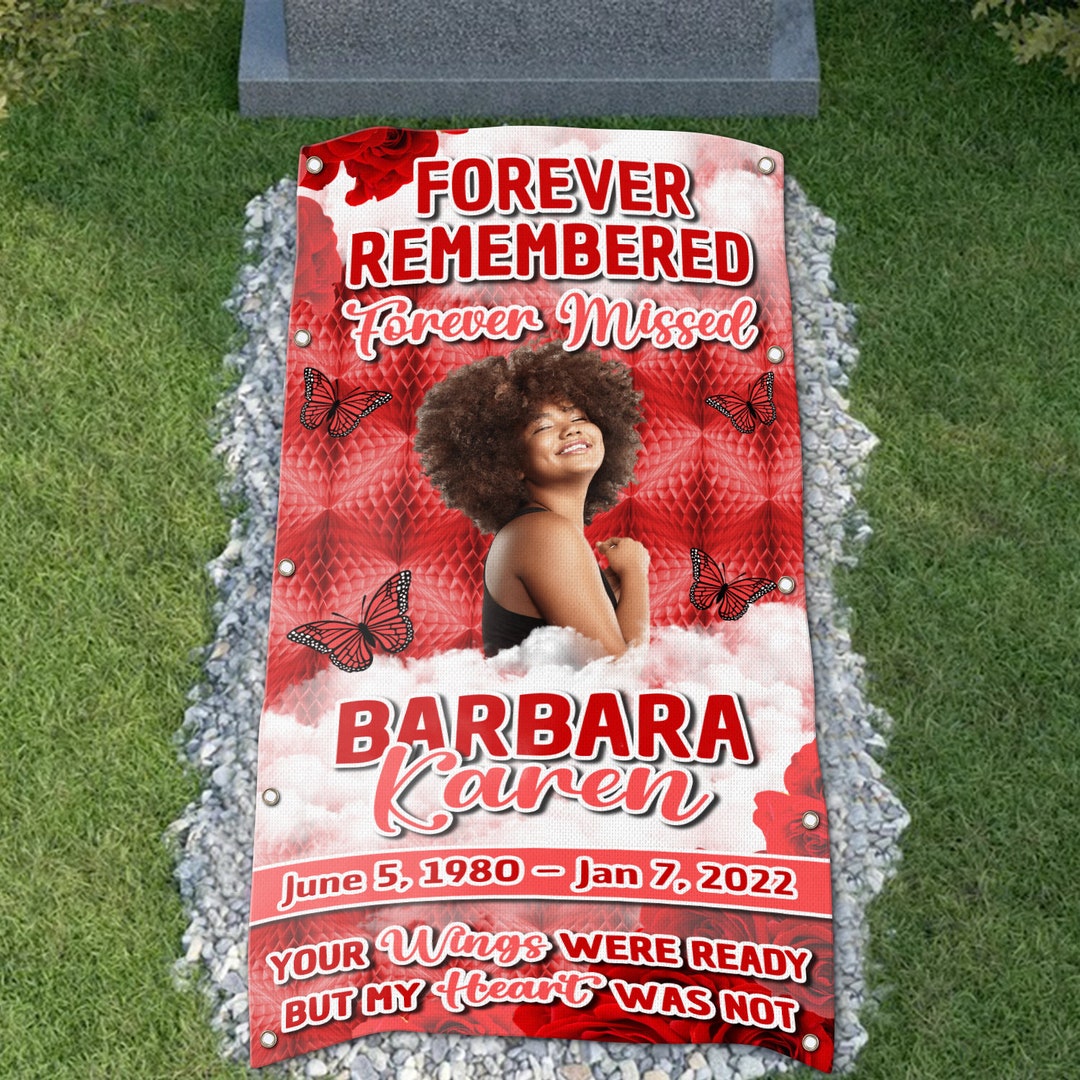 Complete Custom Design Grave Blanket, Grave Cover, Funeral Blanket ...