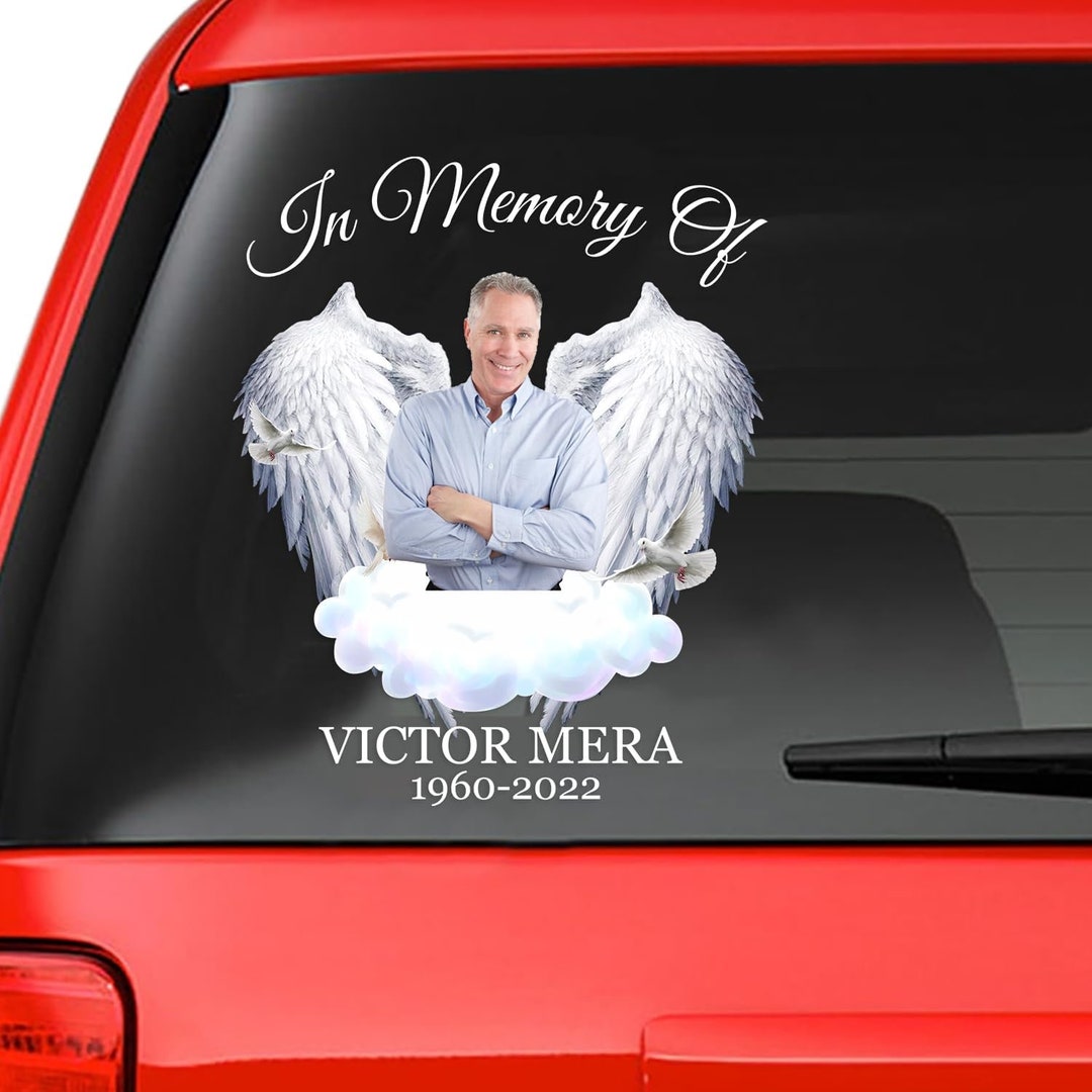 Personalized Custom Name Memorial Car Decal, "in Memory Of" Vinyl Decal ...