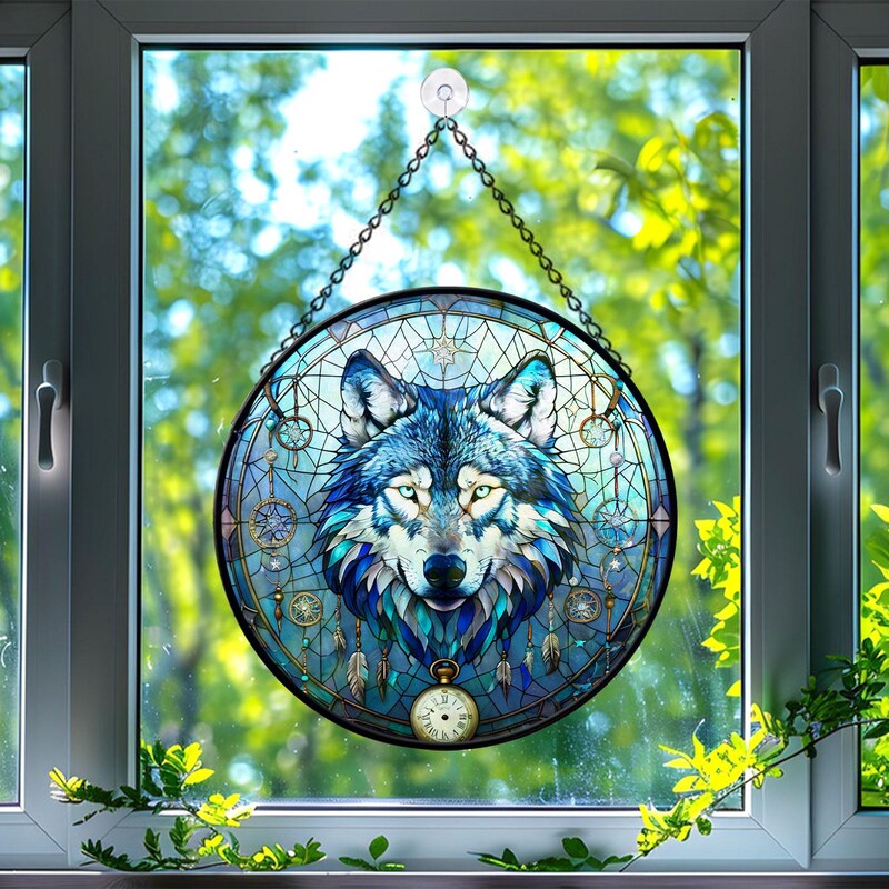 Wolf Stained Glass - Etsy