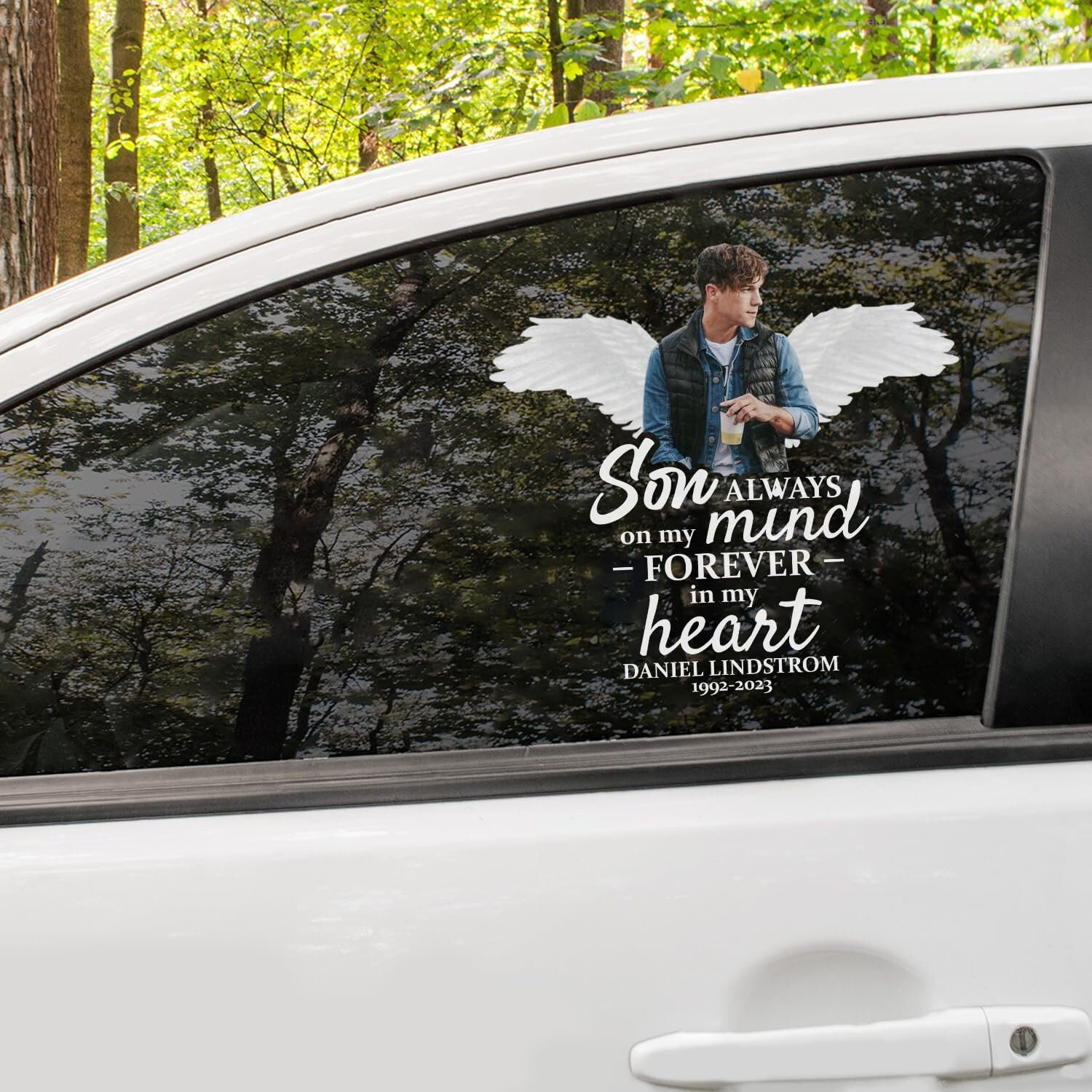 Personalized Name Memorial Car Decal, forever in My Heart in Loving ...