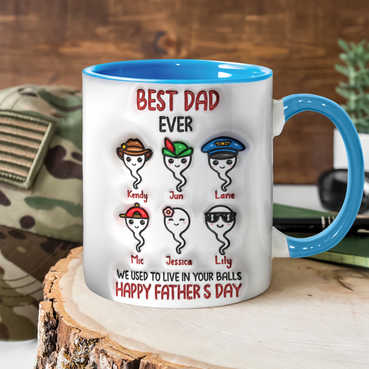 Funny Dad Gift Mug, Gifts for Father's Day, Personalized Kids Names ...