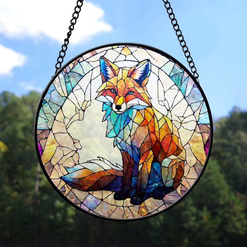 Stained Glass Fox - Etsy