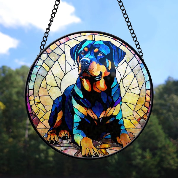 Rottweiler Stained Glass - Etsy