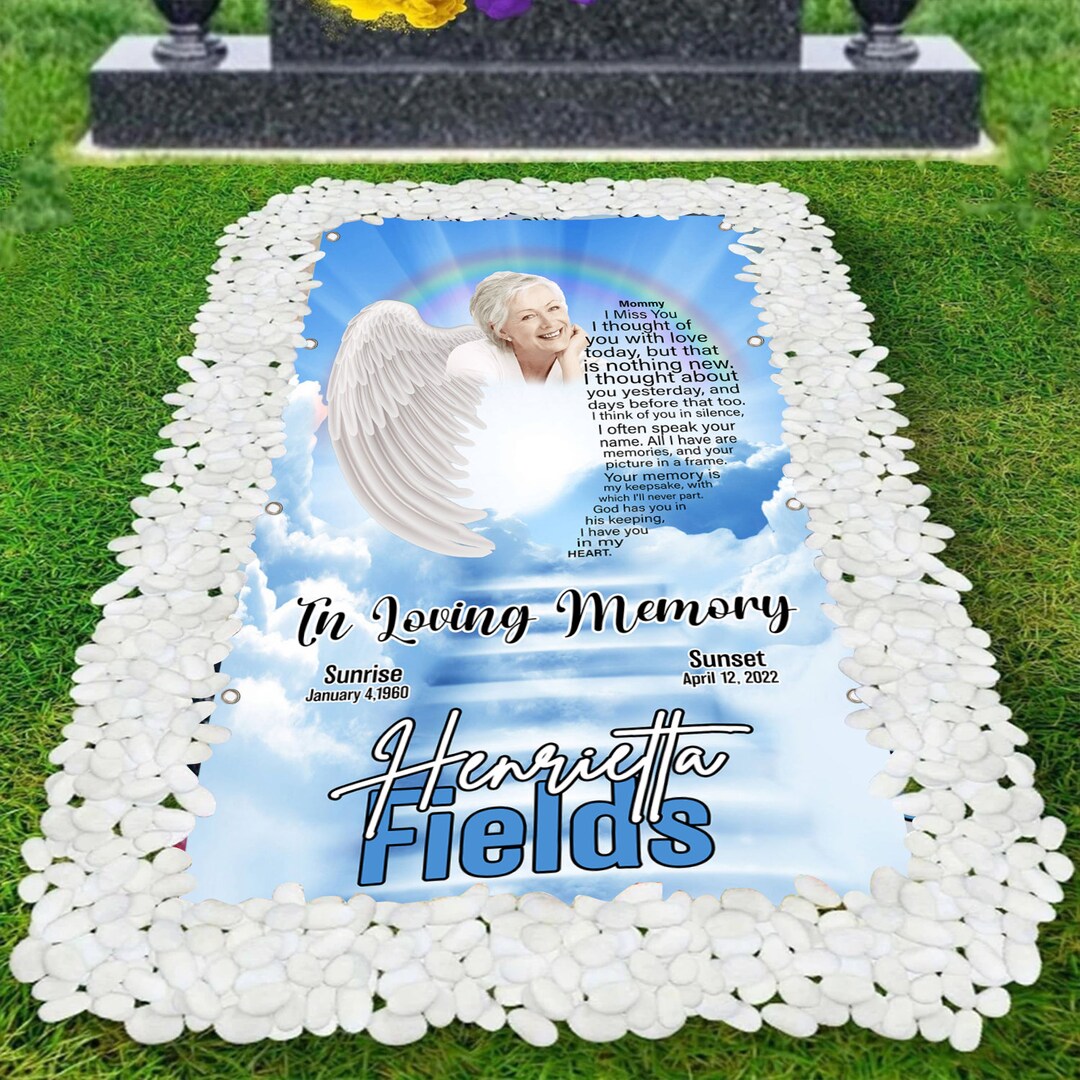 Custom Photo Memorial Grave Blanket. Memorial Keepsake. in Loving ...